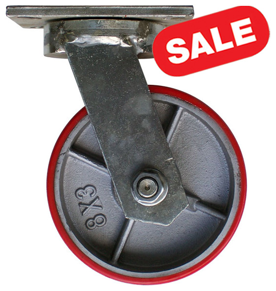 CA10 Series 8 Inch Heavy Duty Polyurethane Iron Core Casters